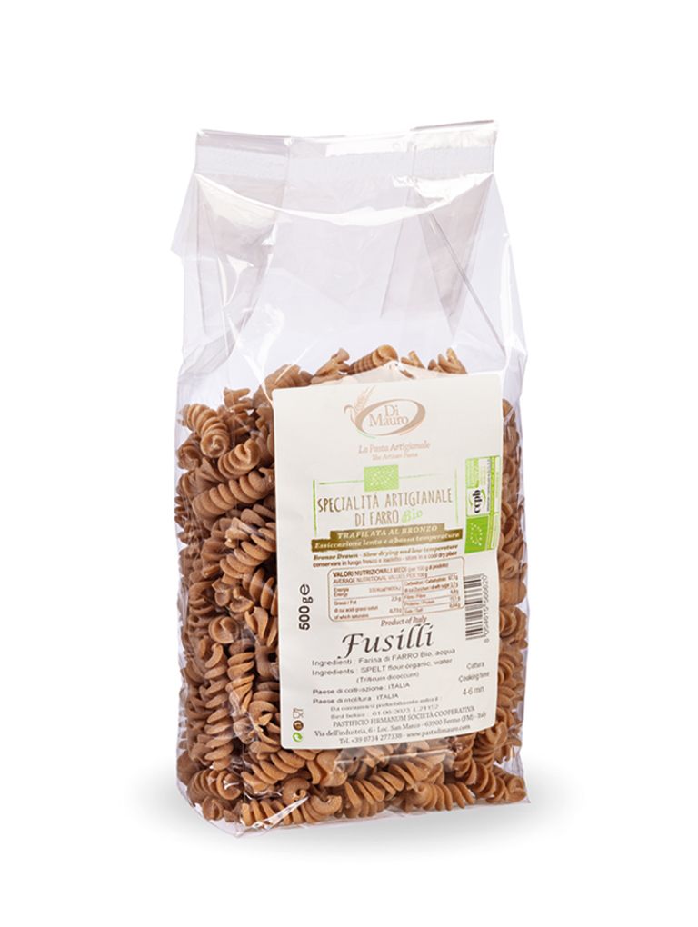 Organic Spelt Fusilli - Package: 500 g
